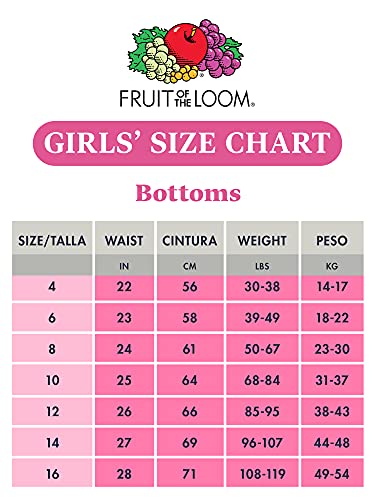 Fruit of the Loom Girls' Big Tag Free Cotton Brief Underwear Multipacks, Brief-10 Pack-White/Stripes/Animal Print, 10