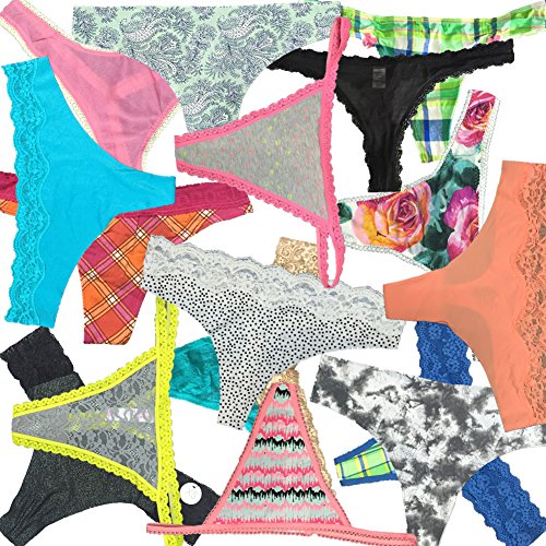 EMBEK Variety of Womens Underwear Pack T-back Thong Bikini Hipster Briefs Cotton Lace Panties (Small, 6 Pcs)