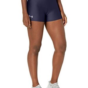 Under Armour Women's Team Shorty 3 , Midnight Navy (410)/White , Small