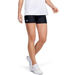 under armour women's team shorty 4 , black (001)/white , large