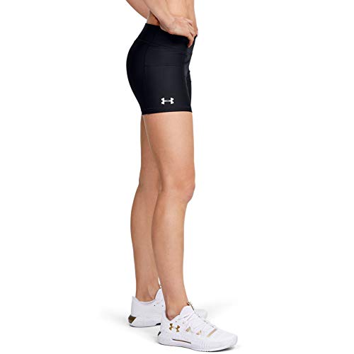 Under Armour Women's Team Shorty 4 , Black (001)/White , Large