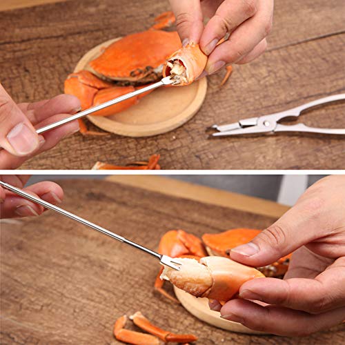 12 Pcs Crab Leg Crackers and Tools Set,mothers day gifts Including 2 Crab Leg Crackers, 4 Lobster Shellers and 6 Crab Forks/Picks