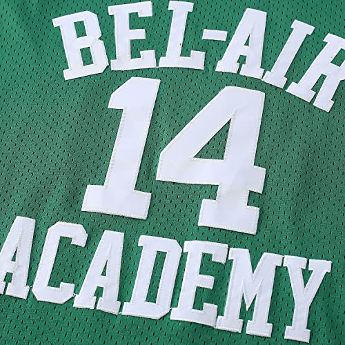 Aolapo Bel Air Jersey #14 Basketball Jerseys Sleeveless S-XXXL(Green M)