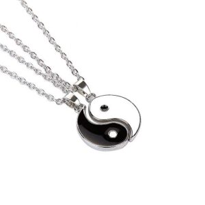 yinyang bff couples pendant necklace chain for women mens girls boys personalized matching puzzle diagrams best friend necklaces gifts for girlfriend boyfriend valentines birthday thanksgiving christmas