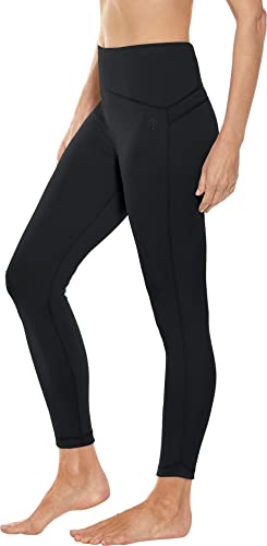 Coolibar UPF 50+ Women's Tulip Swim Leggings - Sun Protective (XX-Large- Black)