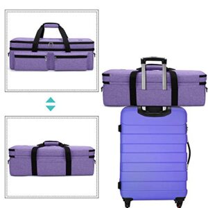 LUXJA Double-layer Bag Compatible with Cricut Explore Air (Air2) and Maker, Carrying Bag Compatible with Cricut Die-Cut Machine and Supplies (Bag Only, Patent Design), Purple