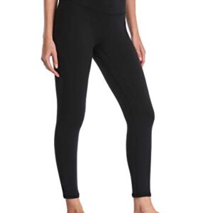 YUNOGA Women's Soft High Waisted Yoga Pants Tummy Control Ankle Length Leggings (XL, Black)