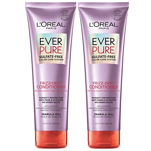 L'Oreal Paris EverPure Frizz Defy Shampoo and Conditioner Kit for Color-Treated Hair, 8.5 Ounce Each (Set of 2)