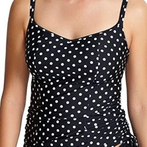 Panache Swim Women's Anya Spot Underwire Tankini, Navy/White, 38HH