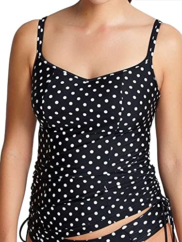 Panache Swim Women's Anya Spot Underwire Tankini, Navy/White, 38HH