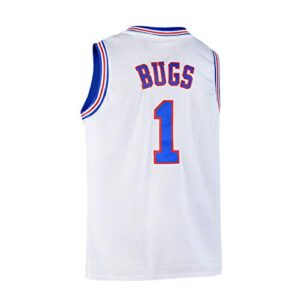 yuzhanshui bugs 1 space men's movie jersey basketball jersey white l