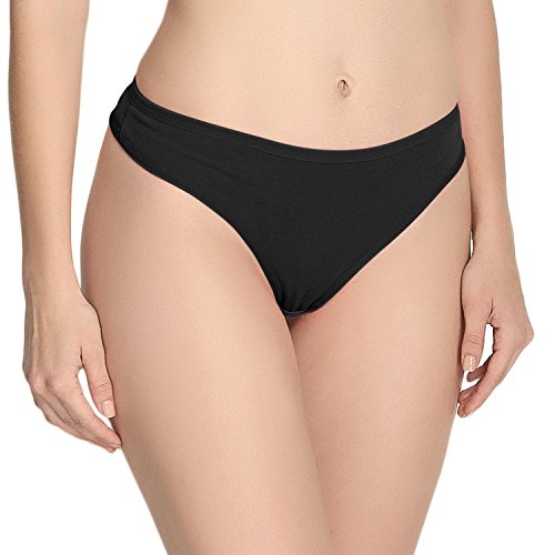 ANZERMIX Women's Breathable Cotton Thong Panties Pack of 6 (6-pack Dark Vintage, Large)