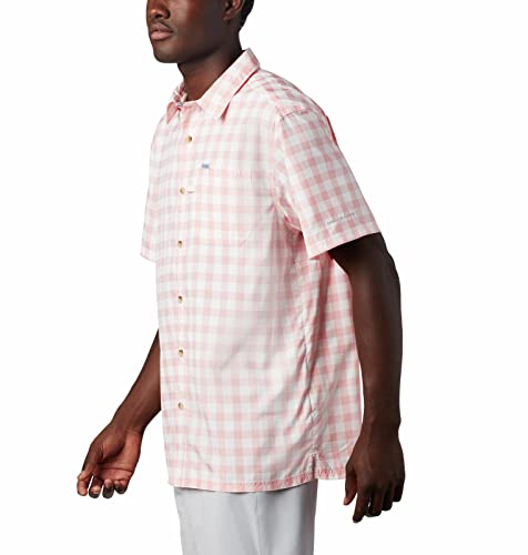 Columbia Men's Super Slack Tide Camp Shirt, Sorbet Palaka Plaid, Large