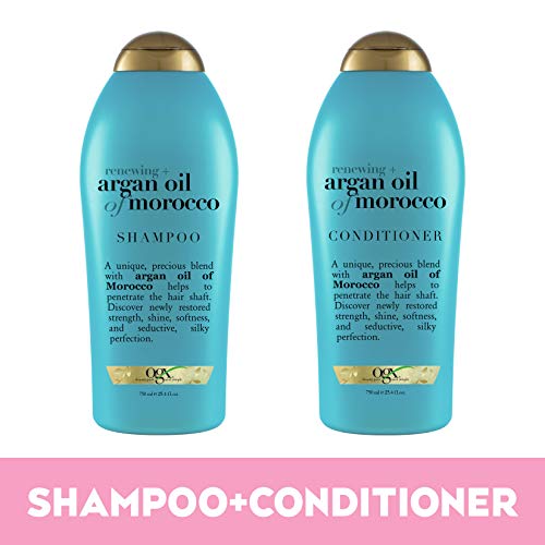 OGX Renewing + Argan Oil of Morocco Shampoo & Conditioner, 25.4 Fl Oz 2 count (Pack of 1)