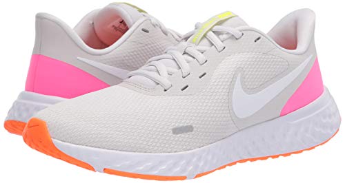 Nike Women's Revolution 5 Running Shoe, Platinum Tint/White-Pink Blast-Total Orange-Lemon Venom, 5.5 Regular US