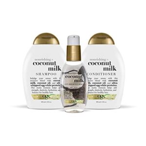 OGX Nourishing + Coconut Milk Shampoo & Conditioner, Set, 25.4 Fl Oz (Pack of 2)