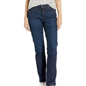 Amazon Essentials Women's Slim Straight Jean, Dark Wash, 14