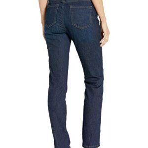 Amazon Essentials Women's Slim Straight Jean, Dark Wash, 14