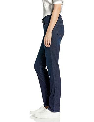 Amazon Essentials Women's Slim Straight Jean, Dark Wash, 14