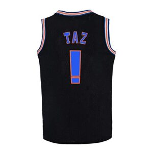 borolin mens basketball jersey taz moive space sports shirts (black, small)