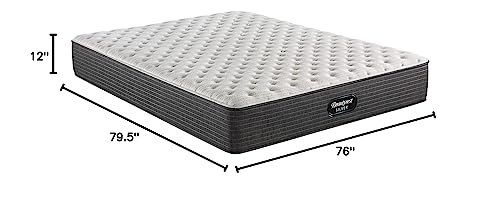 Beautyrest Silver BRS900 12” Extra Firm King Mattress, Cooling Technology, Supportive, CertiPUR-US, 100-Night Sleep Trial, 10-Year Limited Warranty, White