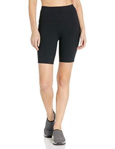 skechers women's go walk high waisted 8" bike short, black, l