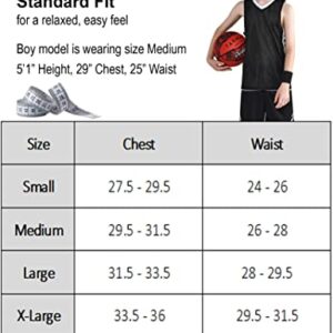 Youth Boys Reversible Mesh Performance Athletic Basketball Jerseys Blank Team Uniforms for Sports Scrimmage (10 Pack, Blue/White, Youth M)