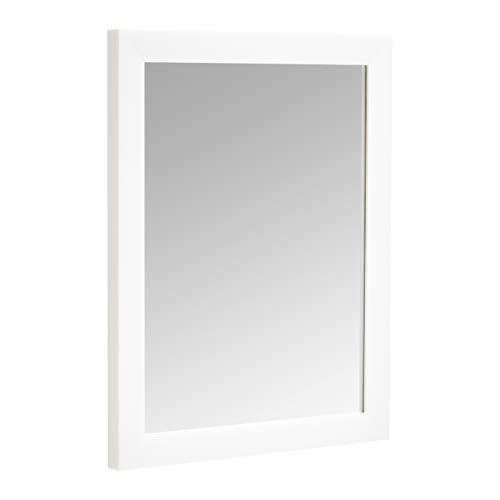 Amazon Basics Rectangular Wall Mirror 16" x 20", Standard Trim, White