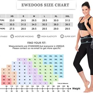 Ewedoos Capri Leggings for Women High Waisted Capri Leggings with Pockets for Women Yoga Pants Workout Capri Pants