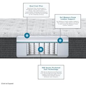 Beautyrest Silver BRS900 12.25” Plush Queen Mattress, Cooling Technology, Supportive, CertiPUR-US, 100-Night Sleep Trial, 10-Year Limited Warranty , White