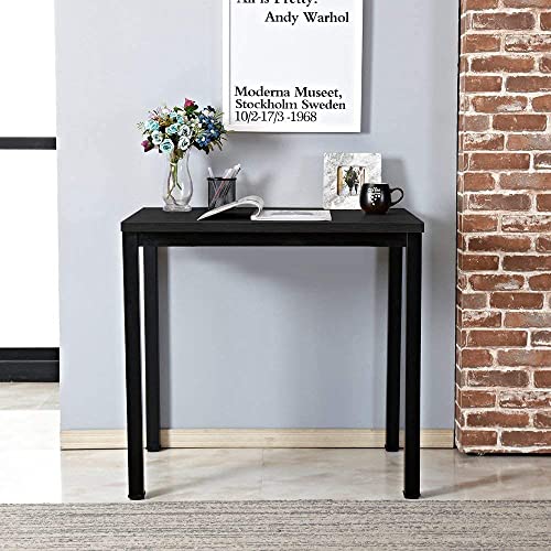 DlandHome 31.5 inches Small Computer Desk for Home Office Activity Table Writing Table for Small Spaces Study Table Student Laptop Desk Black DND-AC3CB-8040