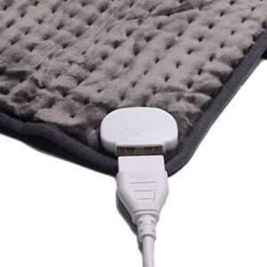 Ambershine 45cmx85cm XXXL King Size Heating Pad with Fast-Heating Technology&6 Temperature Settings, Flannel Electric Heating Pad/Pain Relief for Back/Neck/Shoulders/Abdomen/Legs (Dark Gray)