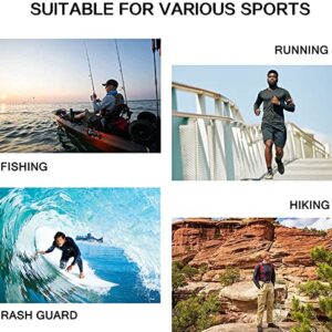 Willit Men's UPF 50+ Sun Protection Hoodie Shirt Long Sleeve Rash Guard Fishing SPF Outdoor UV Shirt Lightweight Gray L