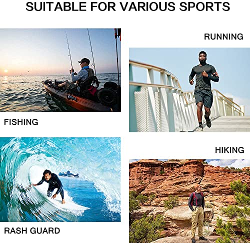 Willit Men's UPF 50+ Sun Protection Hoodie Shirt Long Sleeve Rash Guard Fishing SPF Outdoor UV Shirt Lightweight Gray L