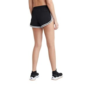 Champion, Varsity, Moisture Wicking, Lightweight Gym Shorts for Women, 3.5", Black, Small