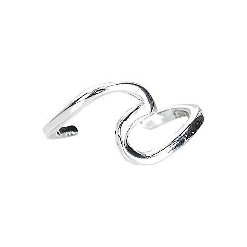 Pura Vida Silver Wave Ear Cuff Earrings - .925 Sterling Silver - 1 Pair