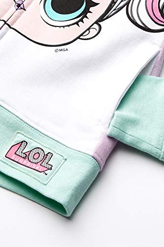 L.O.L. Surprise! girls The Theater Club Unicorn Big Face Zip-up Hoodie Hooded Sweatshirt, Lilac/Mint, 8 10 US