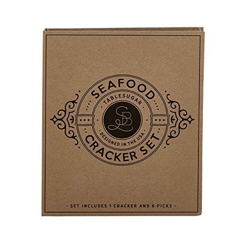 Santa Barbara Design Studio Gift Set Kitchen Essentials TableSugar Kraft Cardboard Book Gift Box, 7-Pieces, Seafood Cracker Set