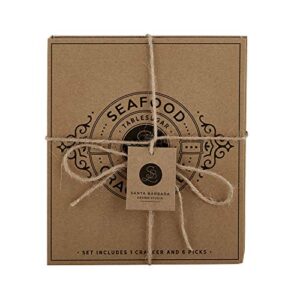 Santa Barbara Design Studio Gift Set Kitchen Essentials TableSugar Kraft Cardboard Book Gift Box, 7-Pieces, Seafood Cracker Set