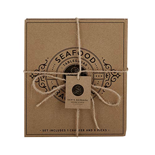 Santa Barbara Design Studio Gift Set Kitchen Essentials TableSugar Kraft Cardboard Book Gift Box, 7-Pieces, Seafood Cracker Set