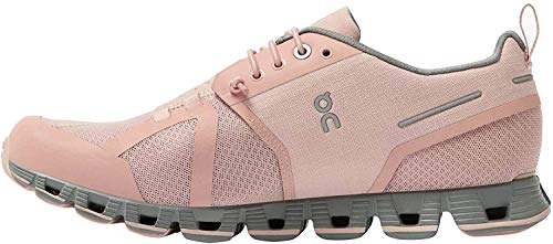 ON Women's Cloud Waterproof Sneakers, Rose/Lunar, Pink, 7 Medium US