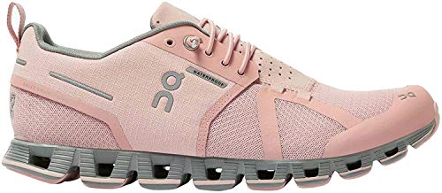 ON Women's Cloud Waterproof Sneakers, Rose/Lunar, Pink, 7 Medium US