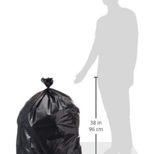 AmazonCommercial 42 Gallon Contractor Bags Heavy Duty Trash Bags, 3 MIL, Unscented, 50 Count