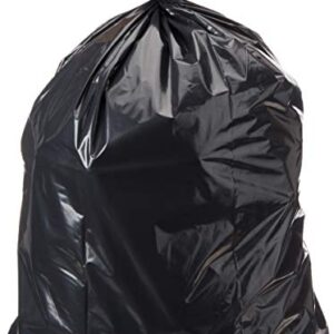 AmazonCommercial 42 Gallon Contractor Bags Heavy Duty Trash Bags, 3 MIL, Unscented, 50 Count