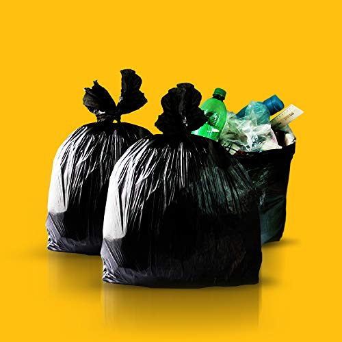 AmazonCommercial 42 Gallon Contractor Bags Heavy Duty Trash Bags, 3 MIL, Unscented, 50 Count