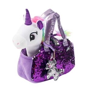 little jupiter plush pet set with purse - unicorn toys - unicorn stuffed animal - unicorn gift for girls - unicorns (white unicorn) age 4-5 - 6-7 yrs