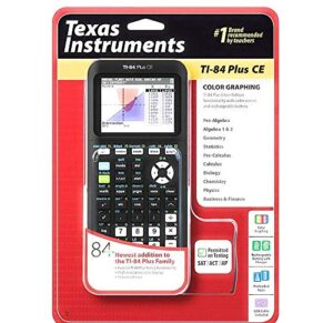 ti-84 plus ce graphing calculator, black