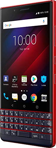 BlackBerry Key2 LE 64GB Unlocked GSM Phone w/Dual 13MP & 8MP Camera (Atomic Red Limited Edition, 64GB Dual Sim (ATT, Verizon, Tmobile))