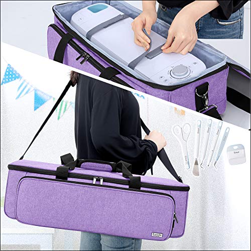 LUXJA Carrying Bag Compatible with Cricut Die-Cutting Machine and Supplies, Tote Bag Compatible with Cricut Explore Air (Air2) and Maker (Bag Only, Patent Design), Lavender