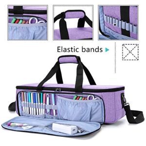 LUXJA Carrying Bag Compatible with Cricut Die-Cutting Machine and Supplies, Tote Bag Compatible with Cricut Explore Air (Air2) and Maker (Bag Only, Patent Design), Lavender